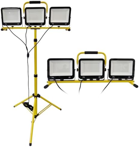 21000 Lumen LED Work Lights with Tripod Stand, 3 Adjustable Head LED ...