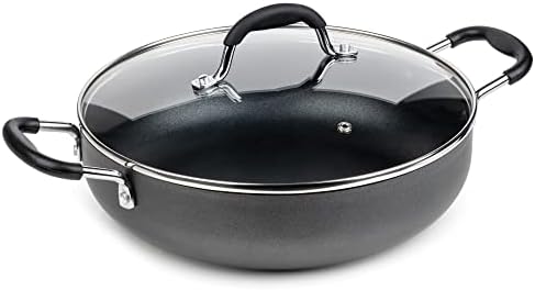 Premier Cookware Schmortopf aus Aluminium, flach, antihaftbeschichtet ...