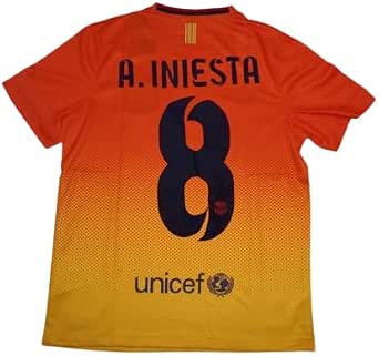 Amazon.com: Iniesta Jersey CAMISTE 2012-2013 Orange Color : Clothing ...