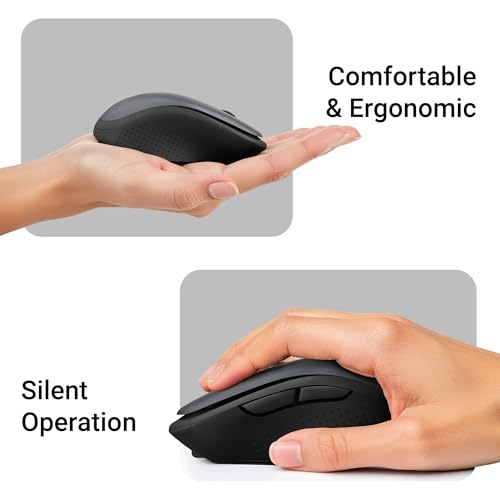 ZEBRONICS Charm Rechargeable Wireless Mouse, Dual Mode (2.4GHz + BT ...