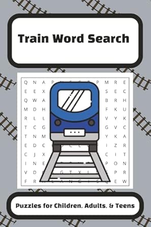 Train Word Search Puzzle: Word Searches with easy to Read Print about ...