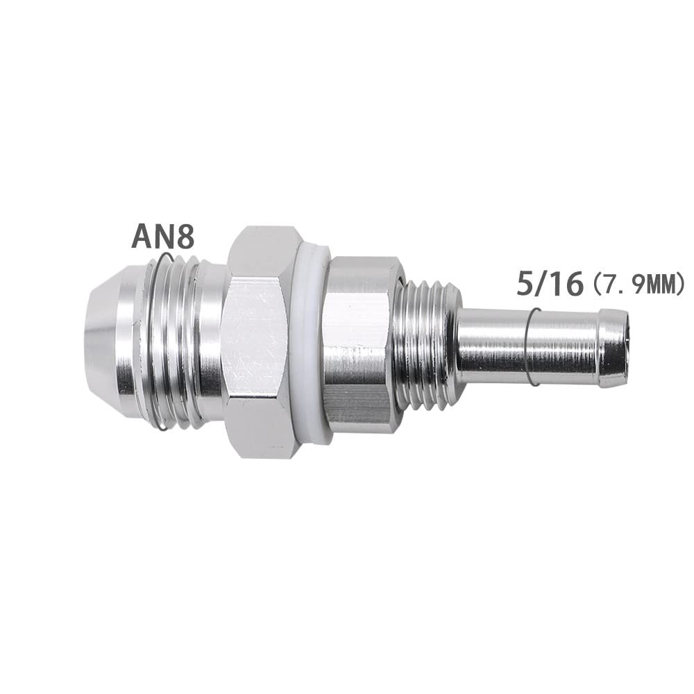 Snapklik.com : 8AN Straight To 5/16inch Hose Barb Double Fuel Pump Tank ...