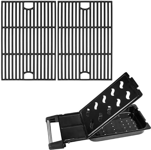 Amazon.com : Uniflasy Grill Cooking Grate and Grill Smoker Box for Pit ...