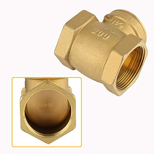 Check Valve, DN32 BSP 1-1/4" Female Thread Brass Non-return Swing Check ...