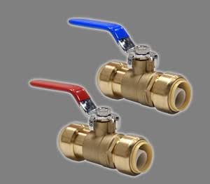 Amazon.com: 2 PCS 1/2" STYLE PUSH FIT HOT &COLD WATER BALL VALVE NO ...