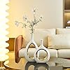 Amazon.com: Ceramic Vase White Gold Vase Set of 2 for Home Decor ...