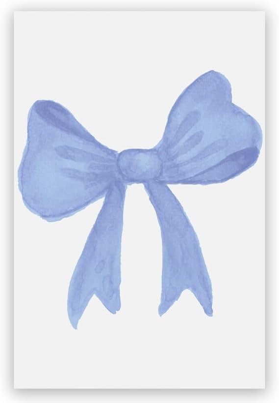 Amazon.com: JDNWKBBS Coquette Room Decor Blue Bow Print Balletcore Wall ...