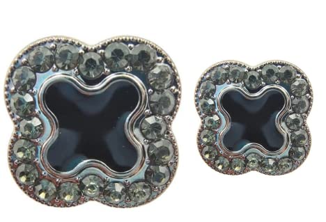 Classic Design Smoking Diamonds Shank Button (Pack of 16) 8 Big and 8 ...