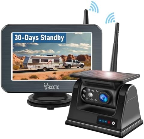Amazon.com: Vekooto Magnetic Solar Wireless Backup Camera, Upgrade Auto ...