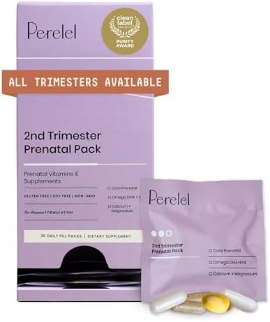 Amazon.com: Perelel 2nd Trimester Prenatal Pack, Multivitamin with ...