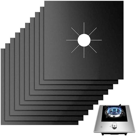 10Pcs Gas Stove Hob Protectors, 27 × 27cm Gas Stove Burner Covers, Non ...
