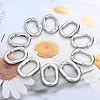 Amazon.com: 10Pcs Metal Spring Oval Rings Round Carabiner Key Ring Clip ...