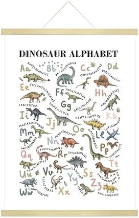 Amazon.com : Outus Dinosaur Alphabet Chart Hanger Painting Dinosaur ...