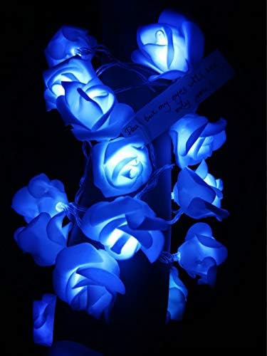 Amazon.com: Fantasee - LED Rose Flower String Lights Battery Operated ...