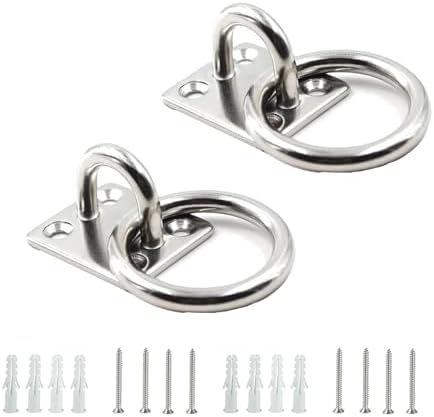 2 Pcs Heavy Duty Pad Eye Plate, Boat Wall Mount Eye Plate, Boat Wall ...