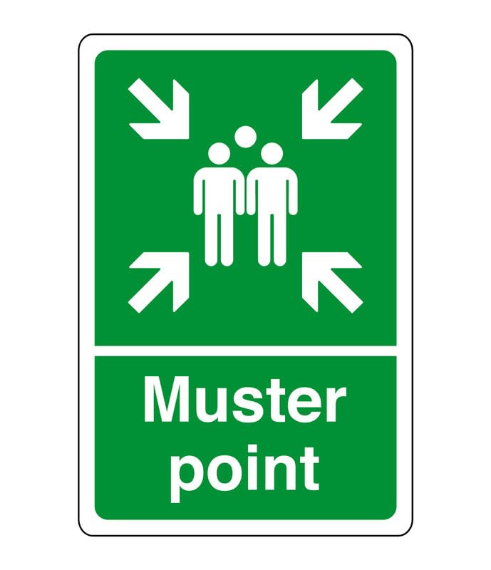 Muster point sign - safety sign - business signs, carpark safety signs ...
