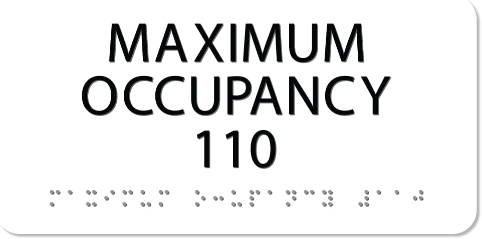 Amazon.com : ALPHA DOG ADA SIGNS - Maximum Occupancy Sign for Business ...