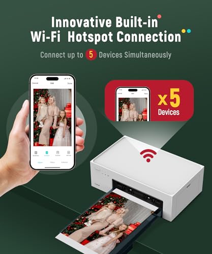 Snapklik.com : 4x6 Photo Printer, Wi-Fi, 20 Sheets, Full-Color, Instant ...