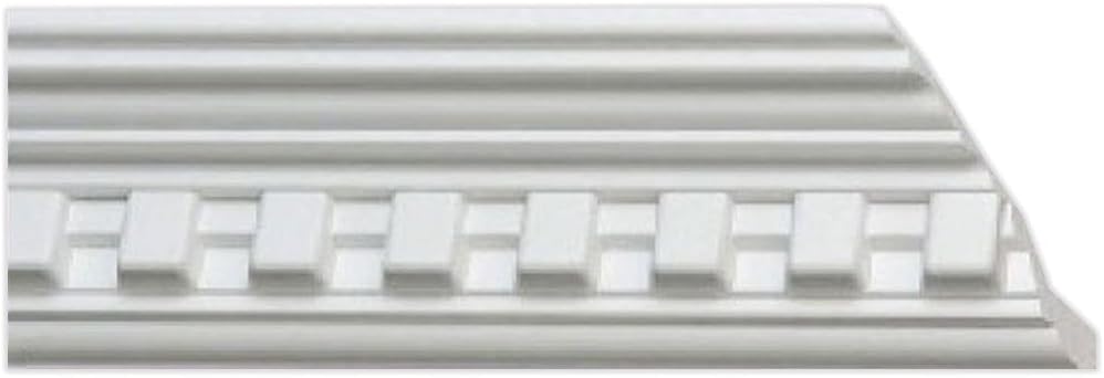 À LA MAISON CEILINGS GK17-P Dentil Foam Crown Molding 6.5 Ft. L x 5 in ...