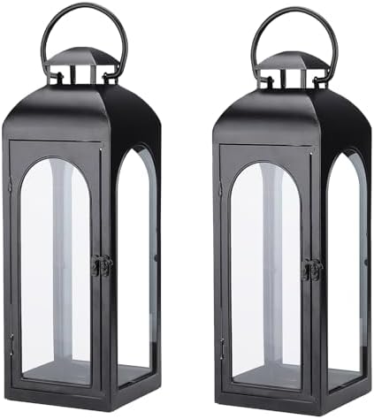 Amazon.com: Bdor 2 Pack Large Luxury Lantern Decorative Tall 20 Inches ...