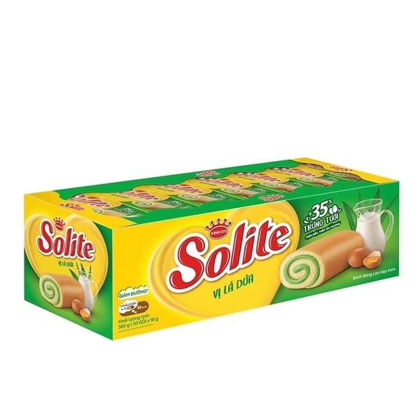Kinh Do Solite Pandan Flavour Swissroll Cake 20 Packs (20 X 18g), 360g ...