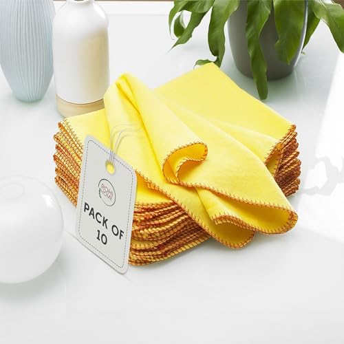 ROHI Multi-Purpose Cleaning Cloths Pack of 10 – Extra Strong Yellow ...