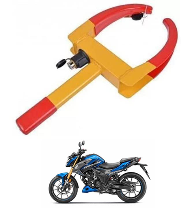 MATIES Heavy Duty/Anti-Theft Wheel Lock Security Clamp for Bajaj-Pulsar ...