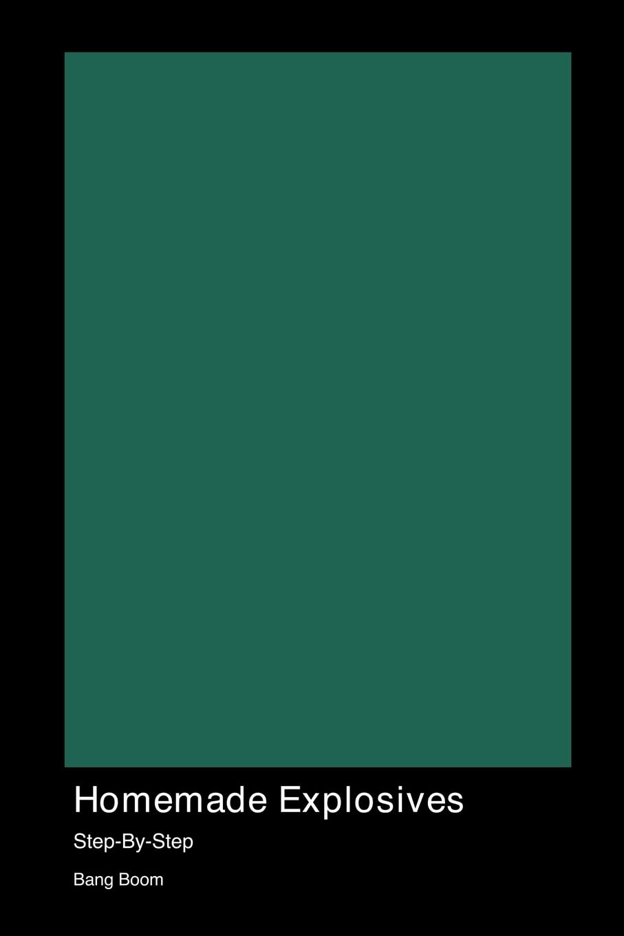 Homemade Explosives: Step-by-Step: Boom, Bang: 9781998557837: Amazon ...