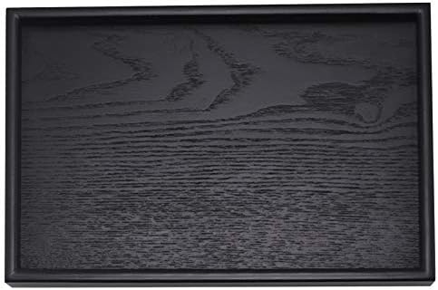 Amazon.com | JPCRAFT Rectangle Wooden Serving Tray Breakfast Tray with ...