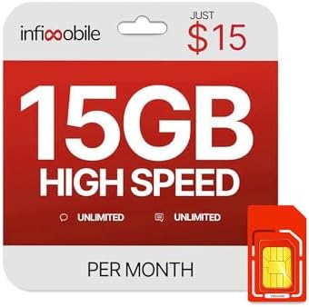 Amazon.com: Prepaid Unlimited Plan: 1 Month | 15GB High-Speed Data Per ...