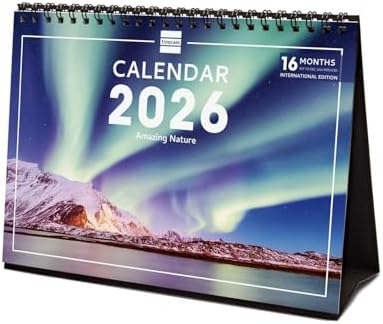 Finocam - Desktop Calendar 2026 Month to View January - December 2026 ...
