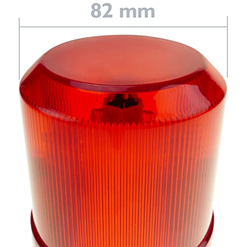 BeMatik – Red LED light 82mm with rotation effect for alarm emergency ...