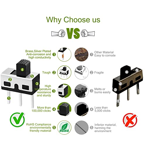 Snapklik.com : Chanzon SPDT Mini Micro Slide Switch 1p2t 2 Position ...