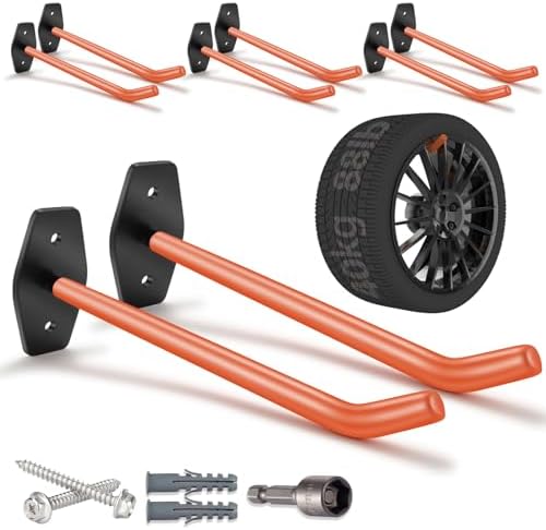 Wheel Hangers Set - Wall Mount Tire Rack Alternative - Space Saving ...