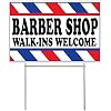 Amazon.com: 4 Less Co 18x12 Inch Barber Shop Walk-INS Welcome Yard Sign ...