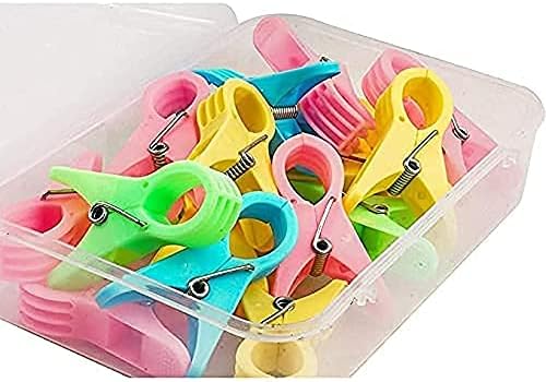 DRY LINE Cloth Clips for Drying Clothes (24 pc) Big Heavy Duty Plastic ...