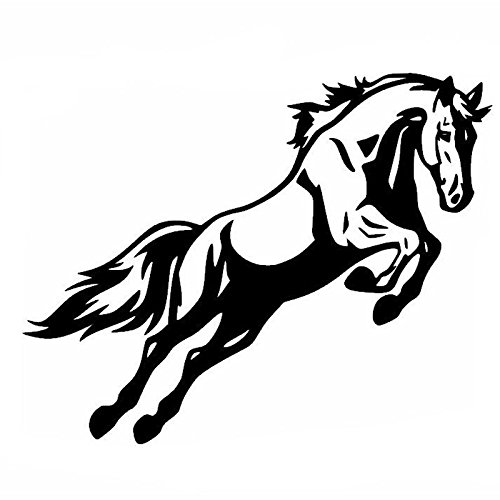 decalbazaar Vinyl Powerful Horse Jump Glossy Car Vehicle Sticker, 7.5 x ...