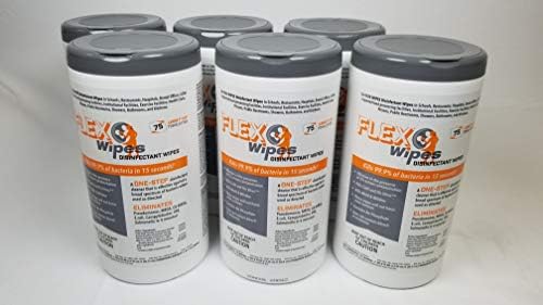 Amazon.com: Flex Wipes Disinfectant Wipes, 75 Count, 6 Pack : Health ...