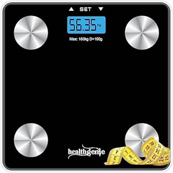 Healthgenie Body Fat Analyzer with Measuring tape, Monitor BMI ...