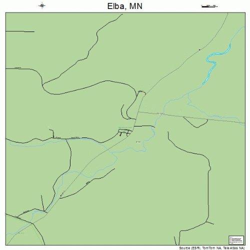 Large Street & Road Map of Elba, Minnesota MN - Printed poster size ...