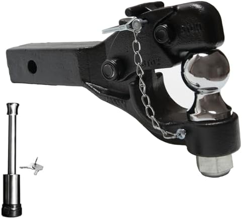 Amazon.com: Pintle Hitch with 2-Inch Trailer Ball, Stainless Steel ...