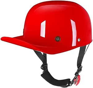 Amazon.com: Baseball Style Cap Retro Motorcycle Helmet Baseball Cap ...