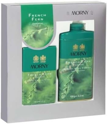 Morny French Fern Gift Set- Perfumed Talc & Perfumed Soap 100gm ...
