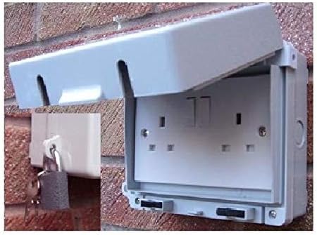 K M Electronics® Outdoor Garden 2 Gang Double 13 AMP Switched Socket ...