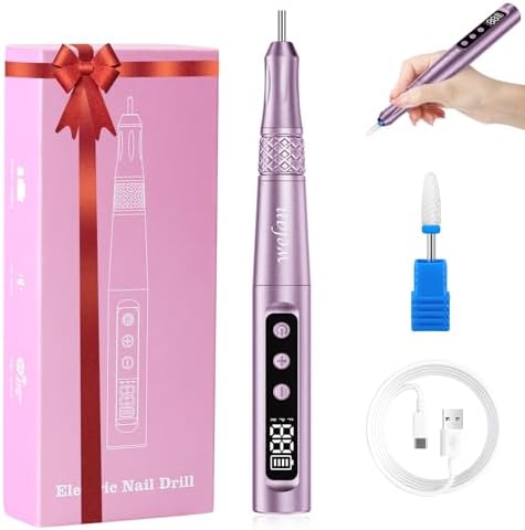 Amazon.com: Cordless Nail Drill Electric File, 35000RPM Portable ...