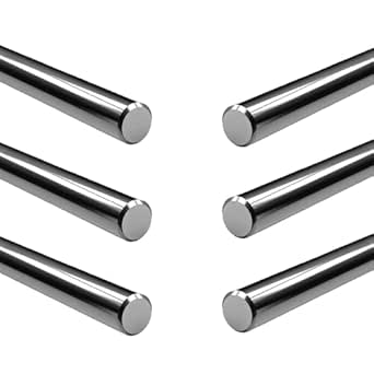 6Pcs 6mm x 100mm Linear Rod, Coavoo Diameter 6mm Case Hardened Chrome ...