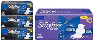 Buy Stayfree Advanced Ultra Napkin & Dry Max XXL | 42 Pads | All Night ...