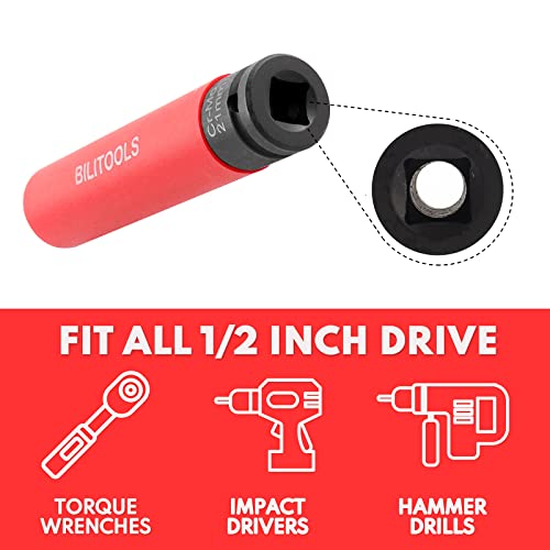 Snapklik.com : BILITOOLS 1/2 Inch Drive Impact Lug Nut Socket Set