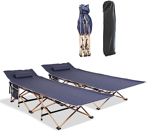 Amazon.com: Outsunny 2 Person Folding Camping Cot for Adults, 50" Extra ...