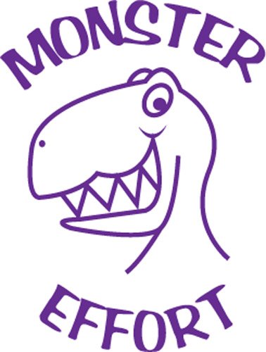 "Monster effort" Self inking teacher reward stamp X12142 : Amazon.co.uk ...